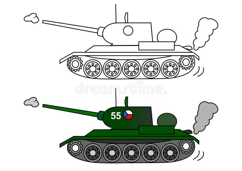 T-34 Tank stock vector. Illustration of wwii, armor, medium - 15130146