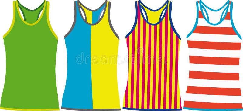 Tank Tops. stock vector. Illustration of fashion, cotton - 42120452