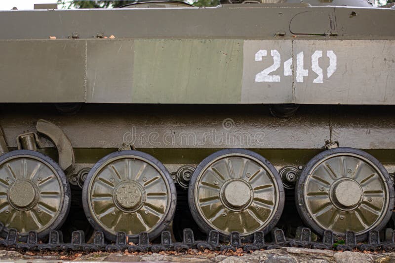 Tank tracks close-up stock photo. Image of armed, camouflage - 234143612