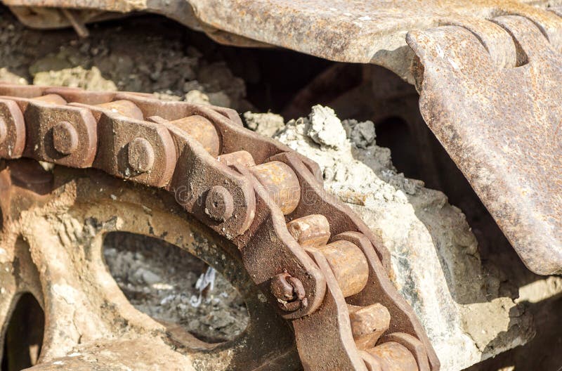 Tank Tracks . Old Bulldoze Tracks Stock Image - Image of truck, mover ...