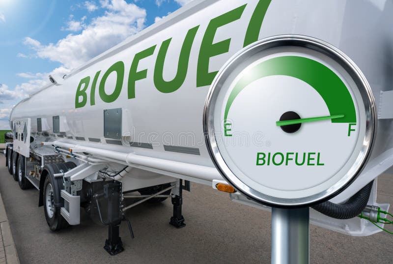 Tank Trailer with Biofuel Gauge. Stock Image - Image of tank, biofuel ...