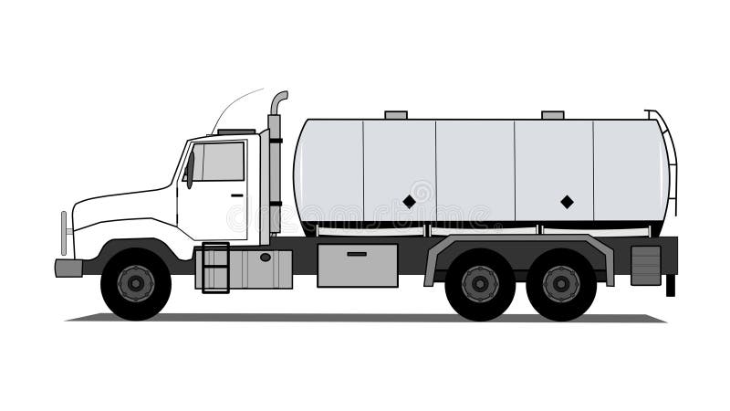 Tank Truck Vector Illustration. Modern Tanker Isolated Vector Stock ...