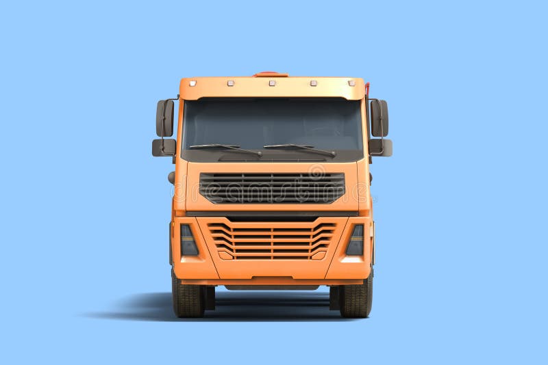 Tank Truck Front View Tanker Truck Car 3d Render on Blue Stock ...