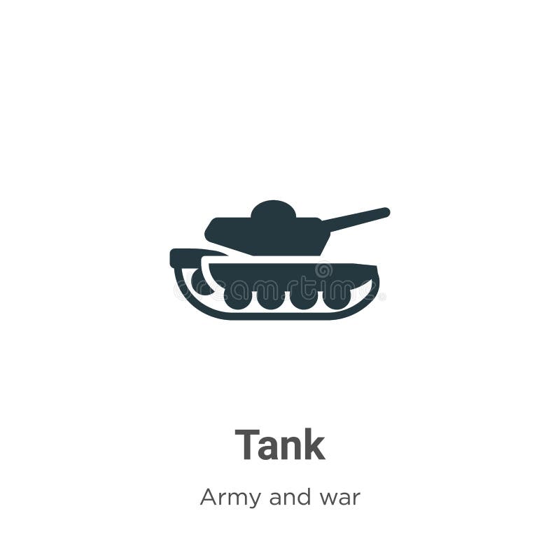 Tank Vector Icon on White Background. Flat Vector Tank Icon Symbol Sign ...