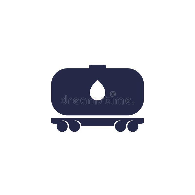 Tank wagon icon on white stock vector. Illustration of storage - 327385640