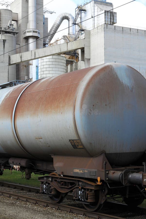 Tank wagon on the rail stock photo. Image of road, chemical - 147770472