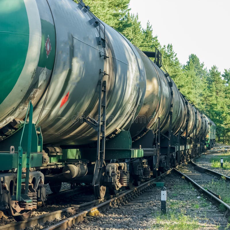 Tank wagons with oil stock photo. Image of delivery, chemical - 88472000