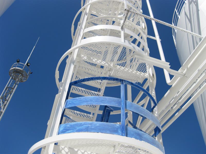 The Tank with Water and a Ladder. Stock Photo - Image of assembly ...