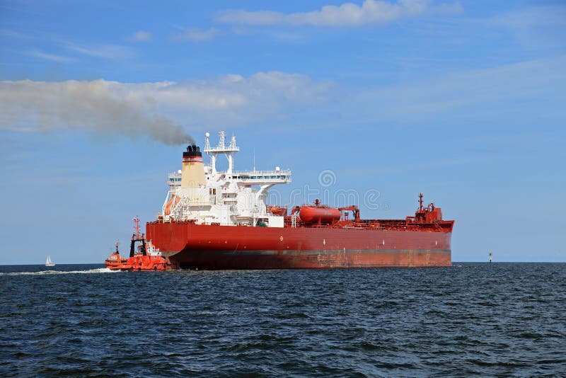 Front View Of A Small Tanker Ship. Stock Image - Image of industry ...