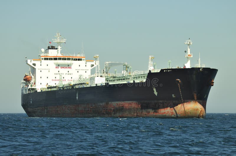 Tanker Crude Oil Carrier Ship Stock Image - Image of equipment, clean ...