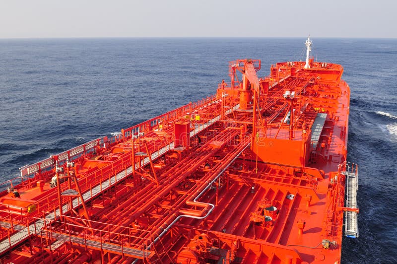 Tanker Crude Oil Carrier Ship during Fire Drill Ex Stock Photo - Image ...