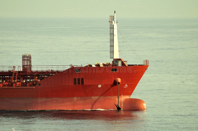 Tanker Crude Oil Carrier Ship Stock Photo - Image of butane, boiler ...