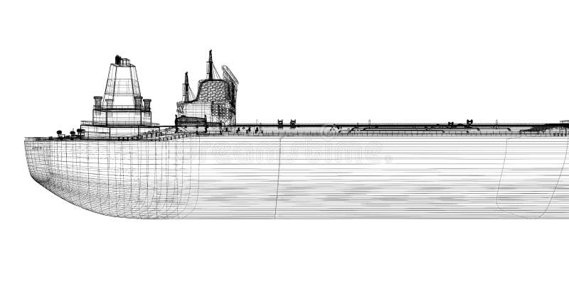 Tanker Crude Oil Carrier Ship Stock Image - Image of horizontal ...