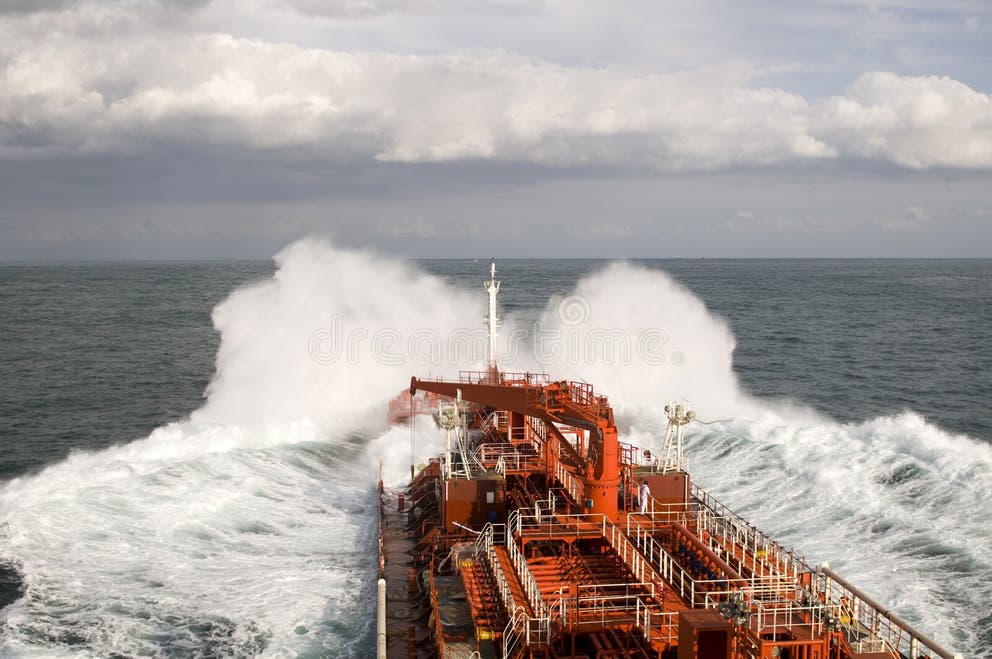 Tanker in heavy storm stock photo. Image of crude, freight - 11529120