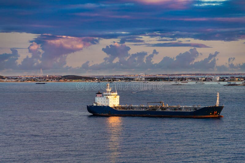Tanker in Morning Light stock photo. Image of tank, transport - 140081452