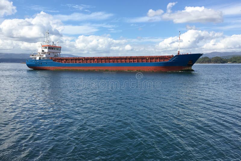 Tanker sailing in the sea stock photo. Image of power - 17085156