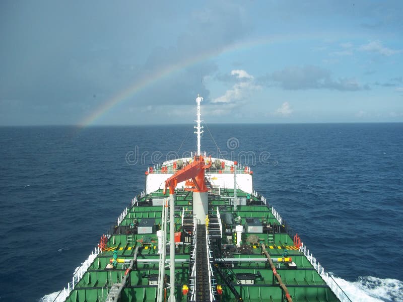 Oil tanker with rainbow stock photo. Image of pipe, industry - 51460890