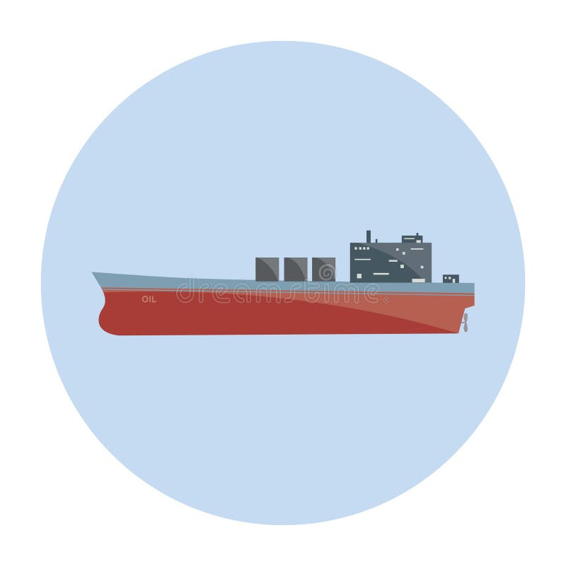 Tanker Ship. Vector Illustration Decorative Design Stock Vector ...