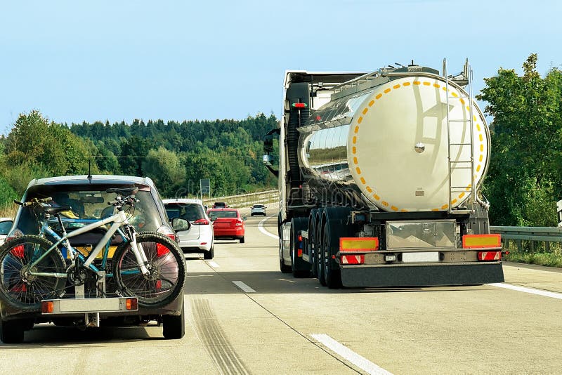 Truck on the highway stock photo. Image of delivery, vehicle - 5568844