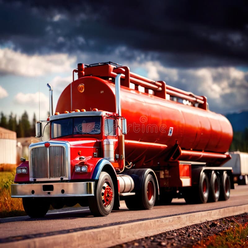 Tanker Truck, Heavy Vehicle for Transport of Liquids Over Roads Stock ... Tanker Truck, Heavy Vehicle for Transport of Liquids Over Roads Stock ...