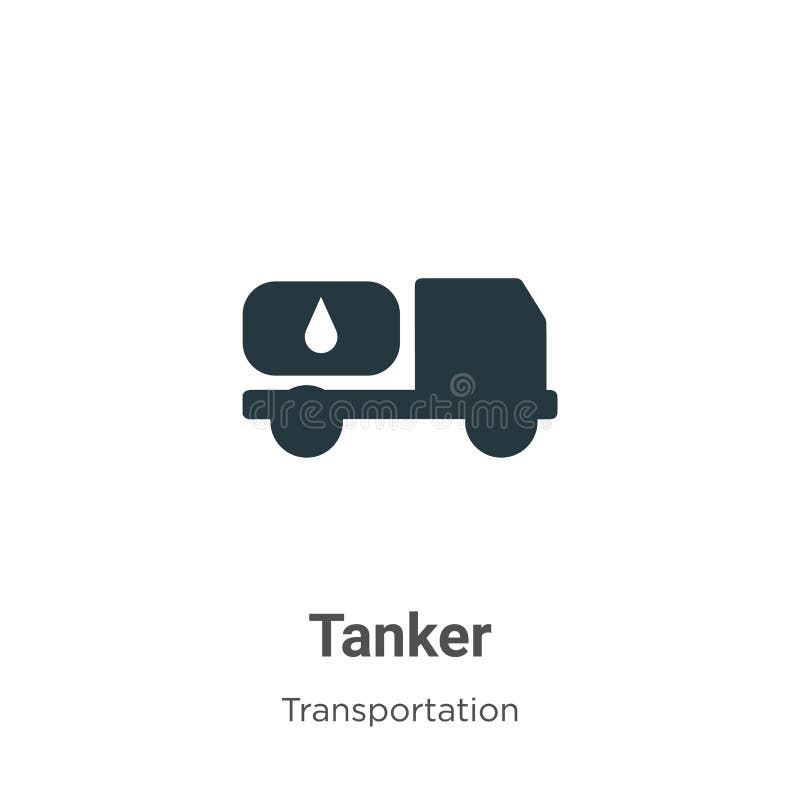 Tanker Vector Icon on White Background. Flat Vector Tanker Icon Symbol ...