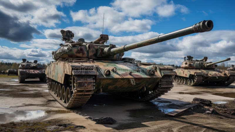 The tanks in the army stock illustration. Illustration of american ...