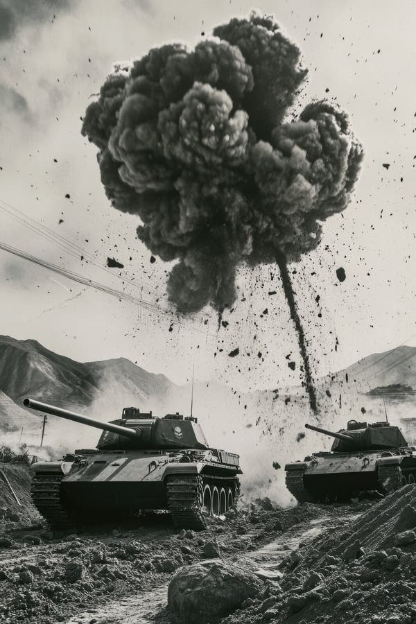 Tanks Battling stock image. Image of battles, conflict - 362173677