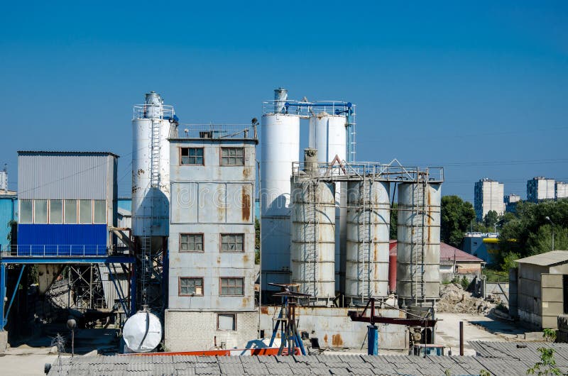 Tanks in the factory stock photo. Image of production - 140874550