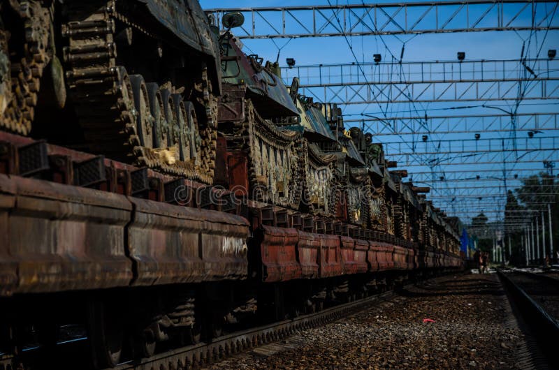 Tanks on a Freight Platform Stock Image - Image of detail, platform ...