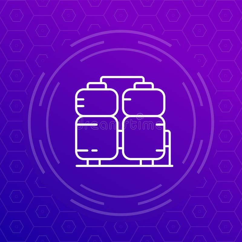 Tanks or Industrial Storage Line Vector Icon Stock Vector ...