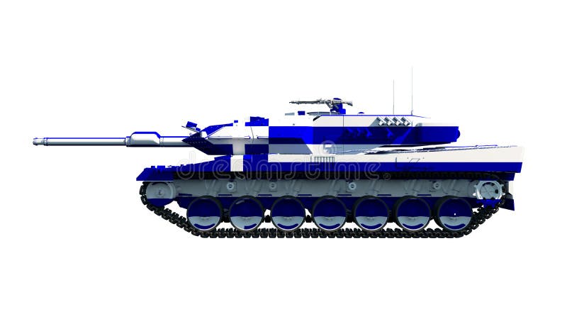 Tanks painted with flag stock illustration. Illustration of machine ...