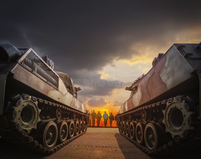 Tanks and Soldiers Ready for Battle Stock Image - Image of camouflage ...