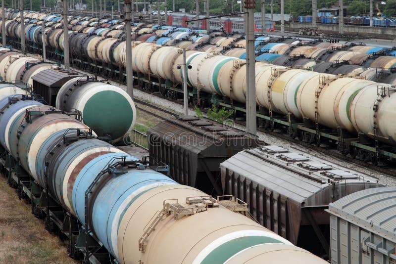 Tanks for the Transportation of Oil. Stock Image - Image of industry ...