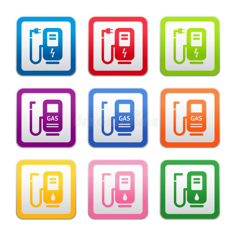 Tankstelle-Symbol stock abbildung. Illustration von treibstoff - 6733400