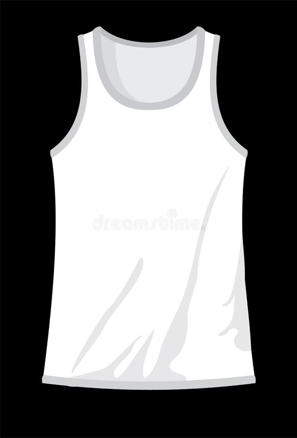 Tanktop-white stock vector. Illustration of advertisement - 7730970