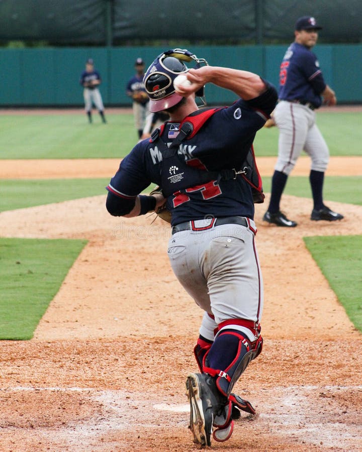 Tanner Murphy, Rome Braves editorial stock image. Image of catcher ...