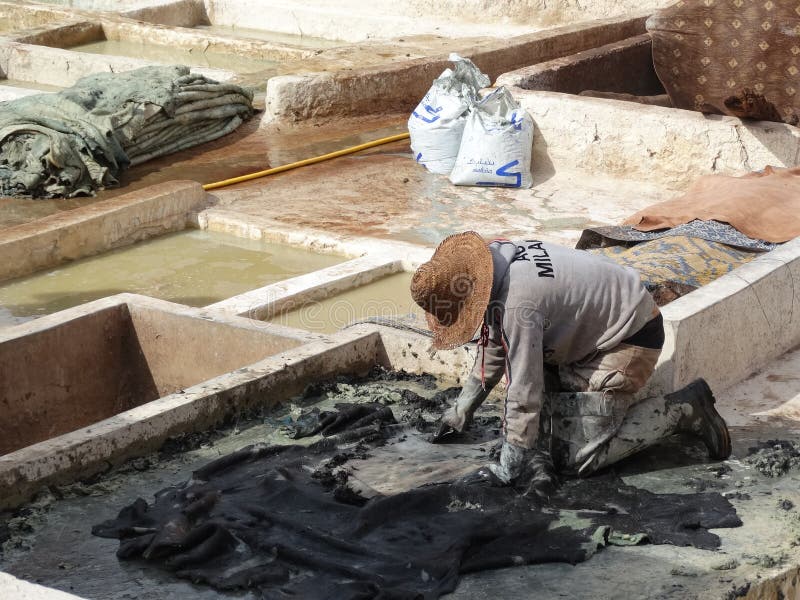 Tannery at Marrakesh, Morocco Editorial Photography - Image of morocco ...