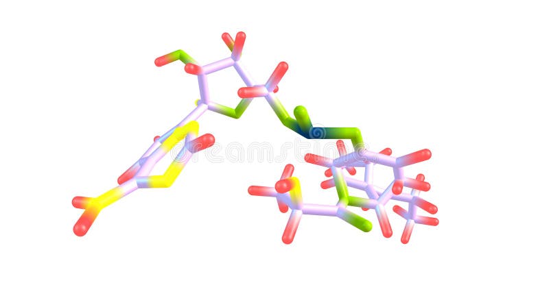 Tannic Acid Molecule One Isomer Shown. Type of Tannin. Stock ...