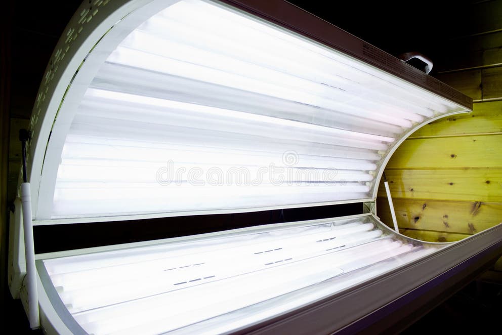 Tanning Bed Open stock image. Image of interior, light - 19642669