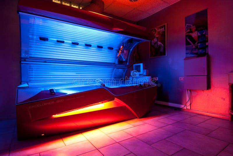 Tanning Bed at Solarium Studio Editorial Photography - Image of ...