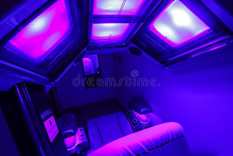 Tanning Machine with Sunlight Lamps Stock Image - Image of lamp, salon ...