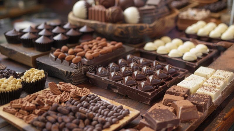 A Tantalizing Display of Different Types of Chocolate and Tools Used in ...