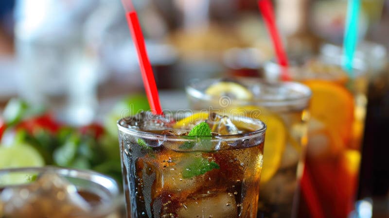 A Tantalizing Image of Delicious Cuisine or Refreshing Beverages Stock ...
