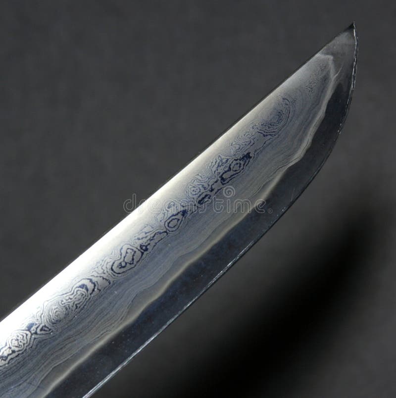 Tanto (blade hamon) stock photo. Image of dagger, japan - 10302936