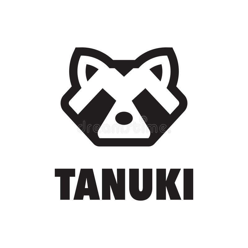 Tanuki the Racoon Logo Concept Stock Vector - Illustration of cartoon ...