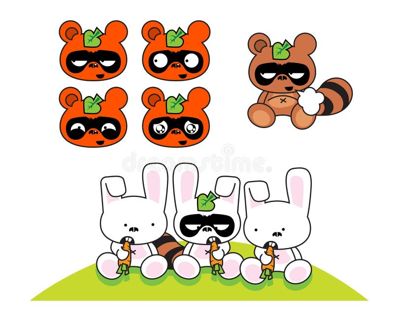 Happy tanuki stock vector. Illustration of tanuki, doll - 22855559