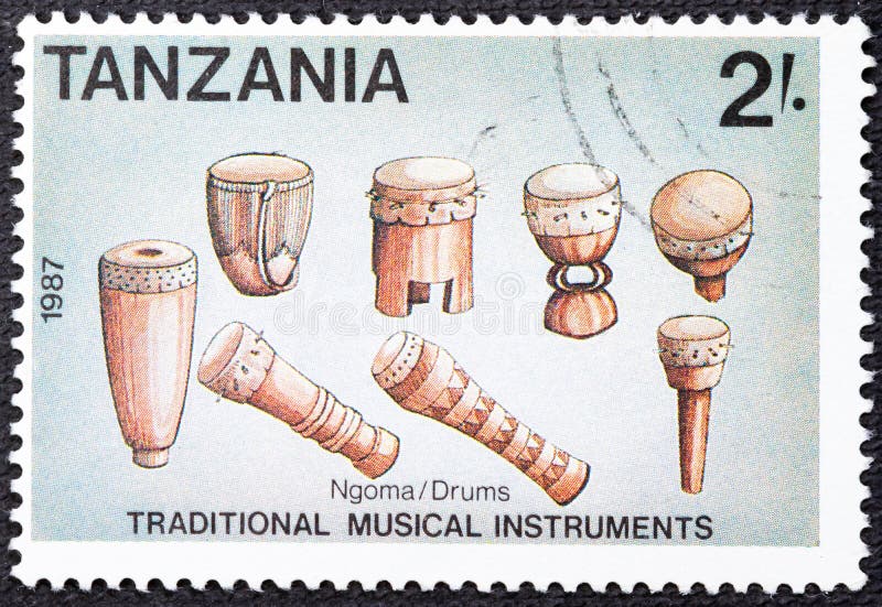 TANZANIA - CIRCA 1987: Stamp Printed in Tanzania Featuring Traditional ...