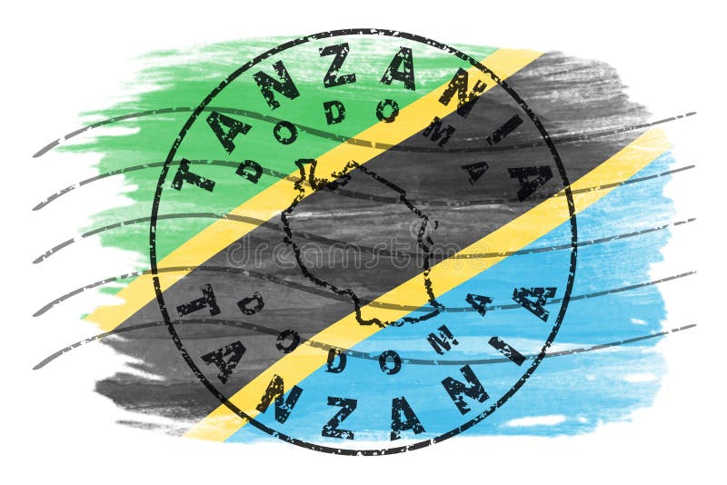 Tanzania Dodoma Seal Map Design Stock Illustration - Illustration of ...
