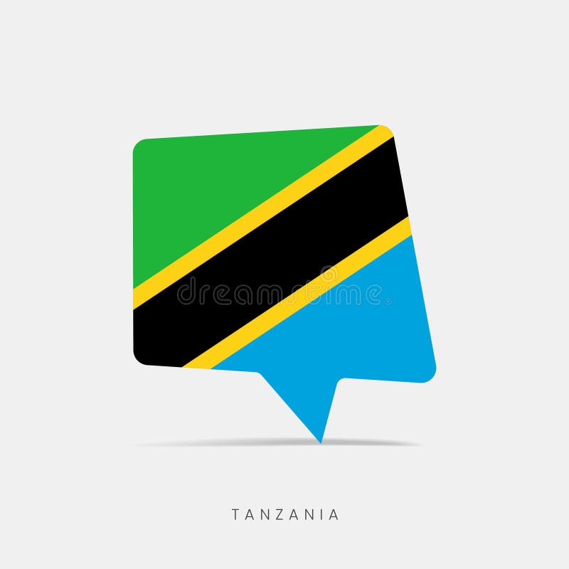 Tanzania Flag Bubble Chat Icon Stock Vector - Illustration of republic ...