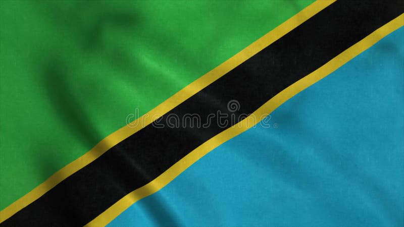 Tanzania Flag Waving Animation Tanzania Waving Flag In The Wind Stock
